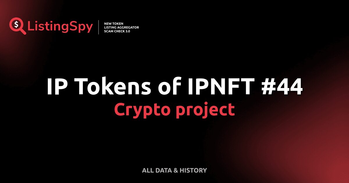 IP Tokens of IPNFT #44 crypto project: BeeARD token listings, events, analysis | ListingSpy