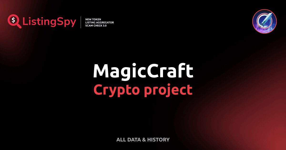 MagicCraft crypto project: MCRT token listings, events, analysis ...