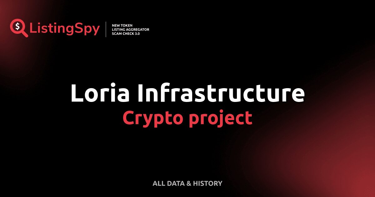 Loria Infrastructure crypto project: IO token listings, events, analysis | ListingSpy