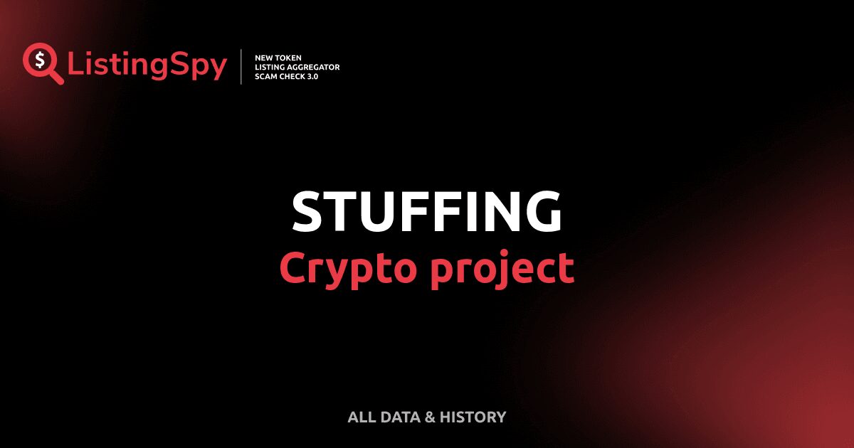 STUFFING crypto project: STUFFING token listings, events, analysis ...
