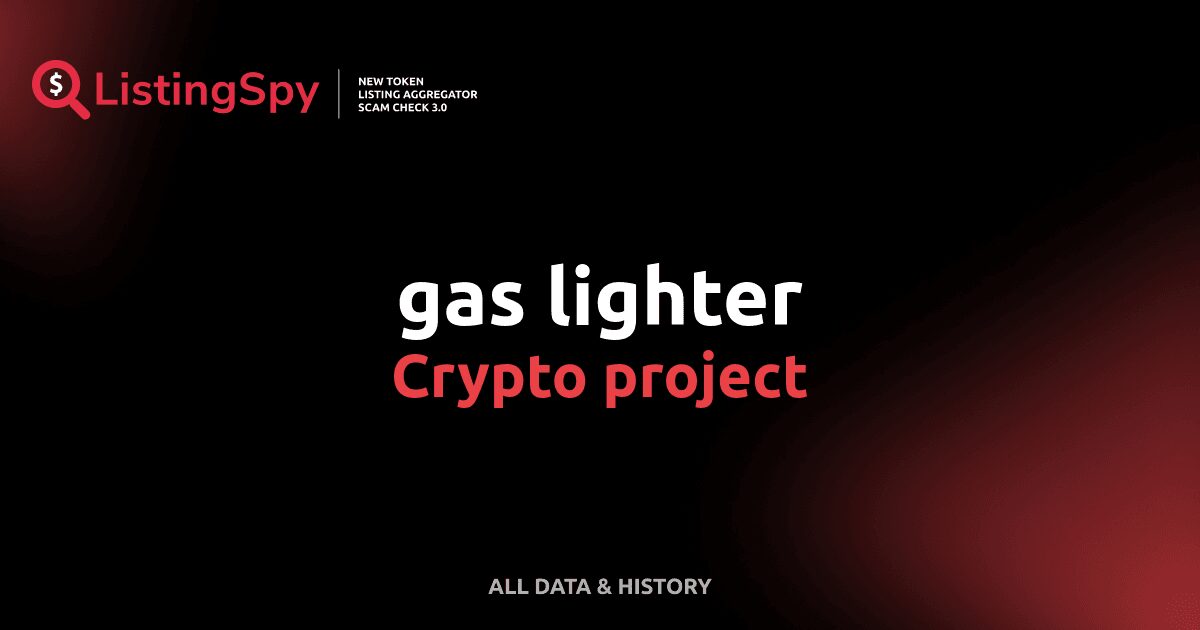 gas lighter crypto project: gaslighter token listings, events, analysis ...