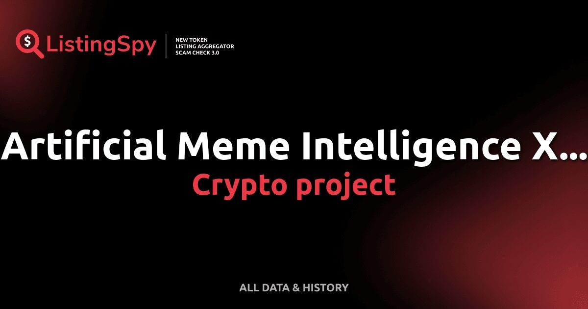 Artificial Meme Intelligence X... crypto project: AMIX token listings ...