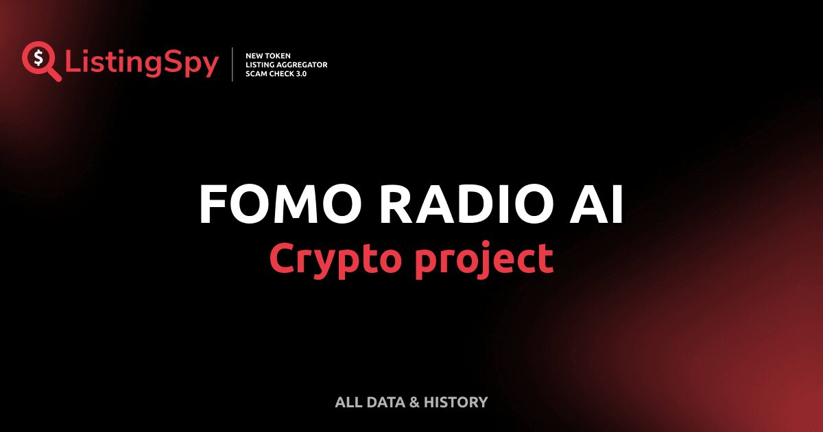 FOMO RADIO AI crypto project: RADIO token listings, events, analysis ...