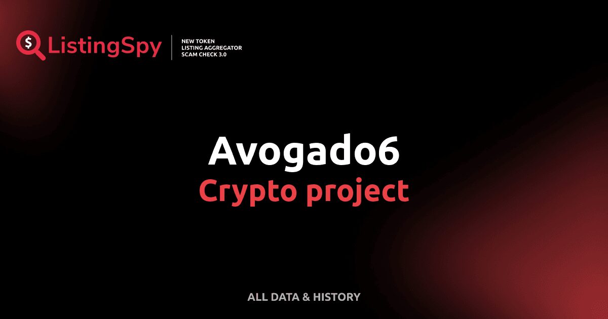 Avogado6 crypto project: AVOGADO token listings, events, analysis ...