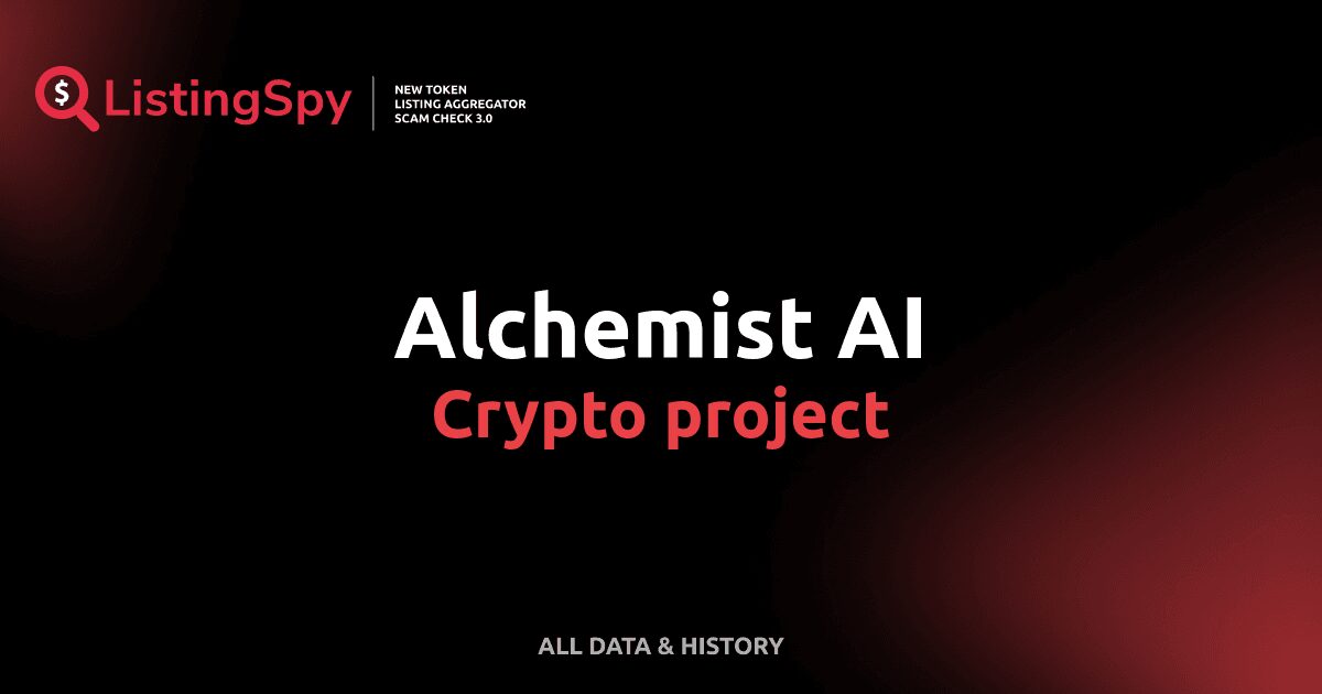 Alchemist AI crypto project: ALCH token listings, events, analysis ...
