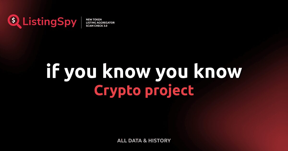 if you know you know crypto project: iykyk token listings, events ...