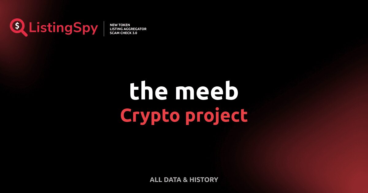 the meeb crypto project: meeb token listings, events, analysis | ListingSpy