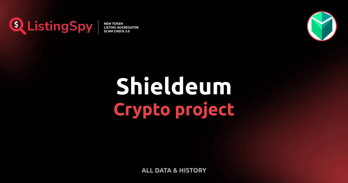 Shieldeum crypto project: SDM token listings, events, analysis | ListingSpy