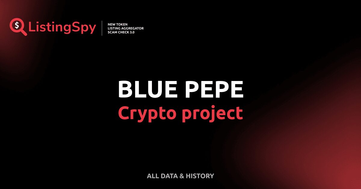 BLUE PEPE crypto project: BLUPE token listings, events, analysis ...