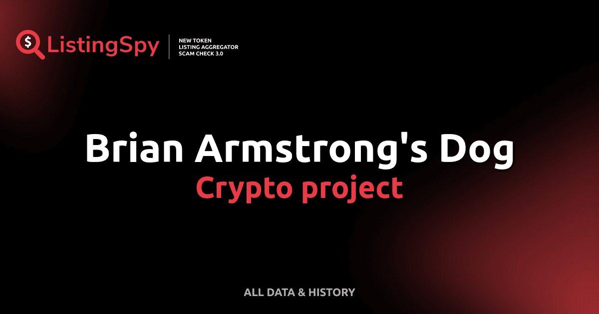 Brian Armstrong's Dog crypto project: COOPER token listings, events, analysis | ListingSpy