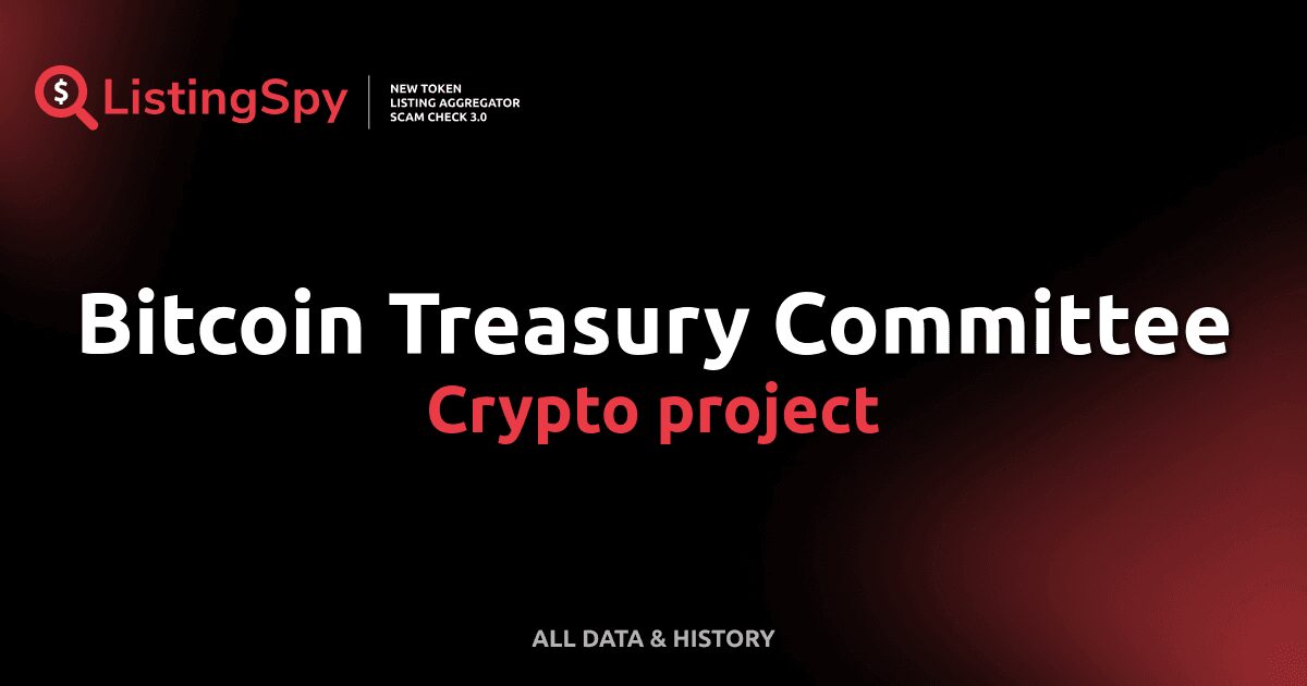 Bitcoin Treasury Committee crypto project: BTC token listings, events ...