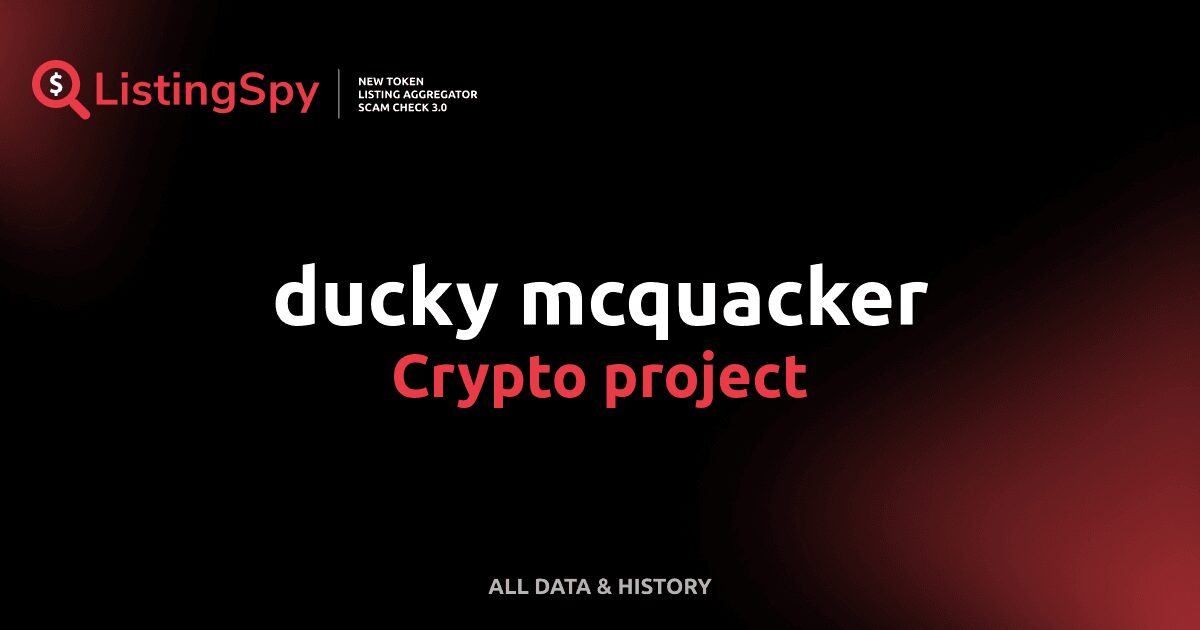 ducky mcquacker crypto project: ducky token listings, events, analysis ...