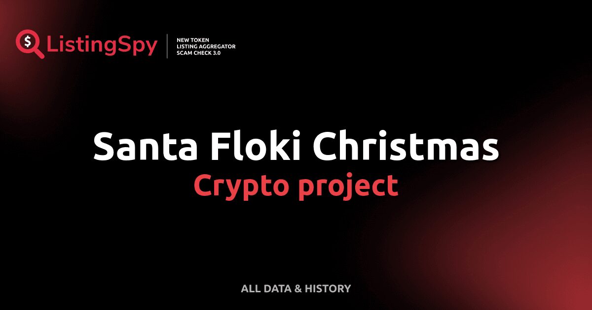 Santa Floki Christmas crypto project: SantaFloki token listings, events, analysis | ListingSpy