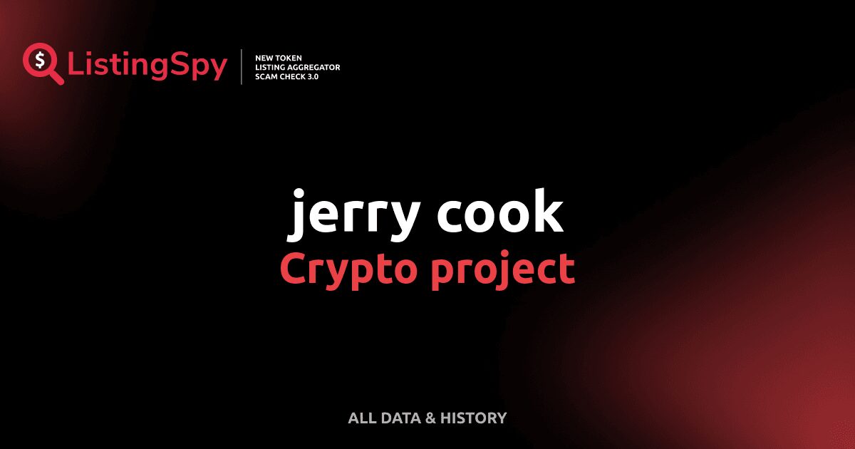 jerry cook crypto project: jerry cook token listings, events, analysis ...
