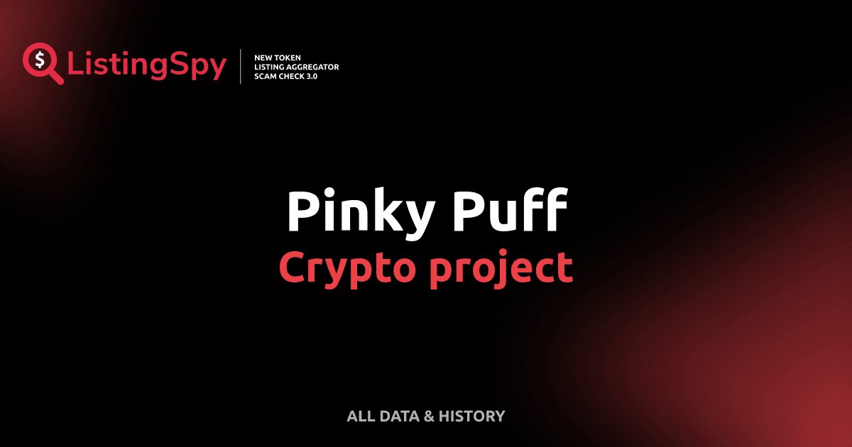 Pinky Puff crypto project: PINK token listings, events, analysis ...