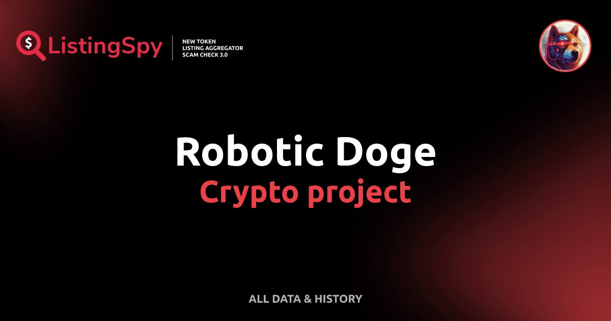 Robotic Doge crypto project: DOGER token listings, events, analysis | ListingSpy