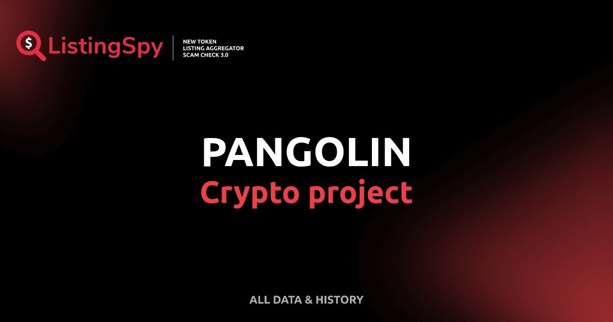 PANGOLIN crypto project: PANGO token listings, events, analysis | ListingSpy