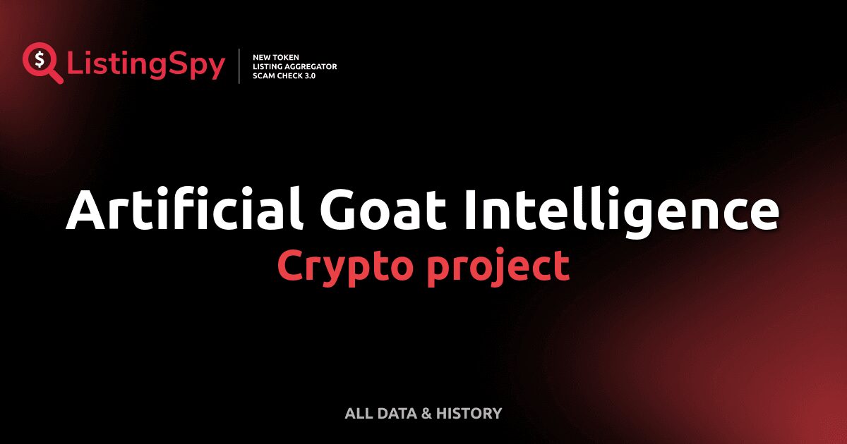 Artificial Goat Intelligence crypto project: GOATAGI token listings ...