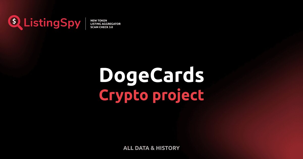 DogeCards crypto project: DGC token listings, events, analysis | ListingSpy