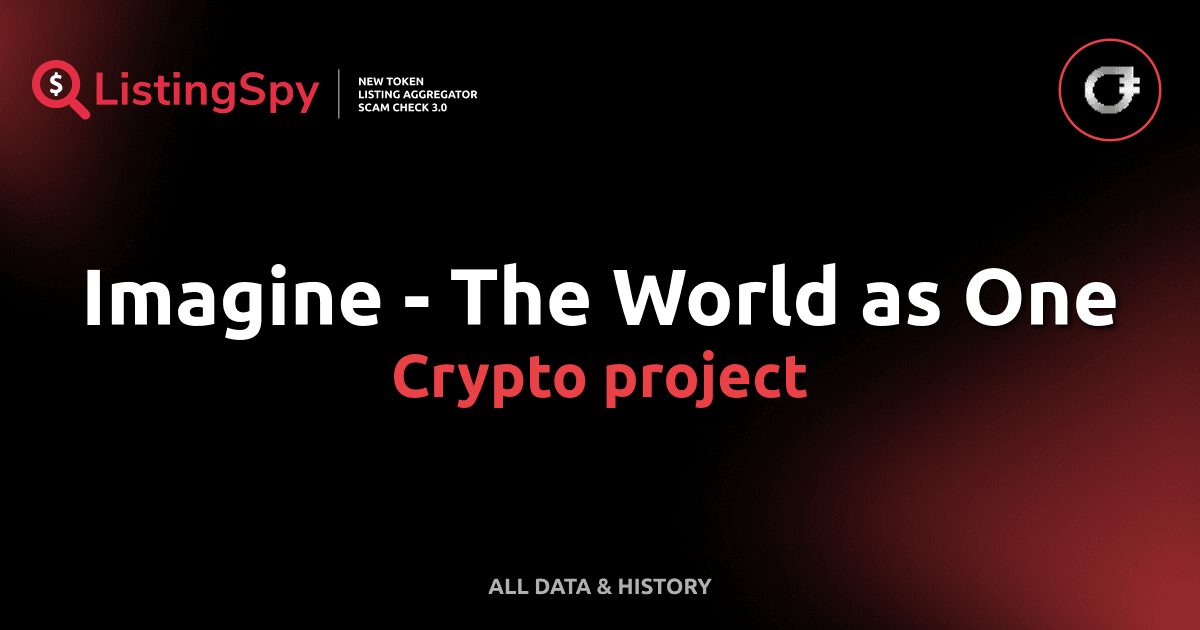 Imagine - The World as One crypto project: GMIX token listings, events ...