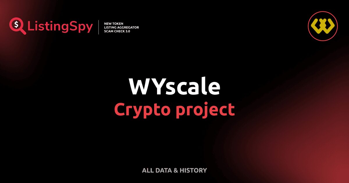 WYscale crypto project: WYS token listings, events, analysis | ListingSpy