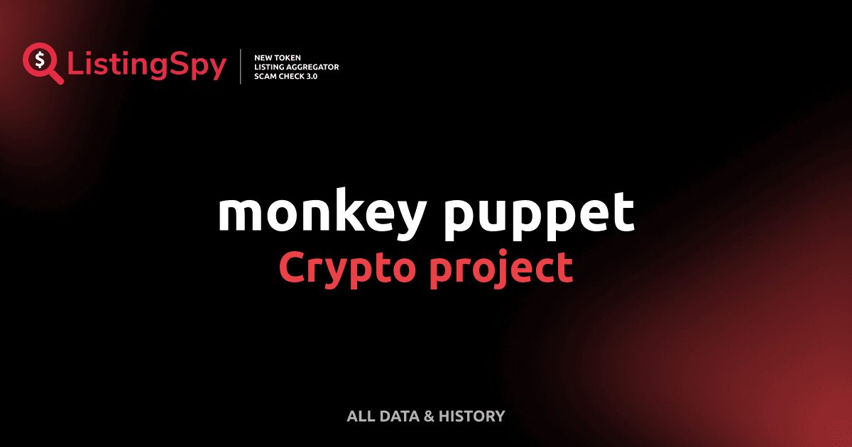 monkey puppet crypto project: Pedro token listings, events, analysis | ListingSpy