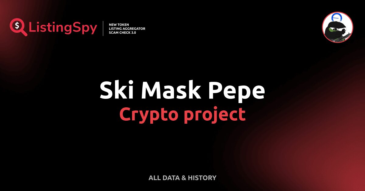 Ski Mask Pepe crypto project: SKIPEPE token listings, events, analysis ...