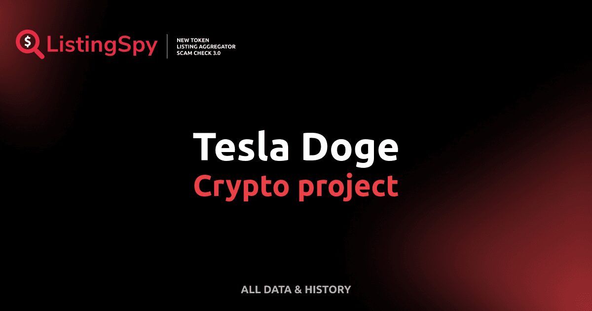 Tesla Doge crypto project: TDOGE token listings, events, analysis ...