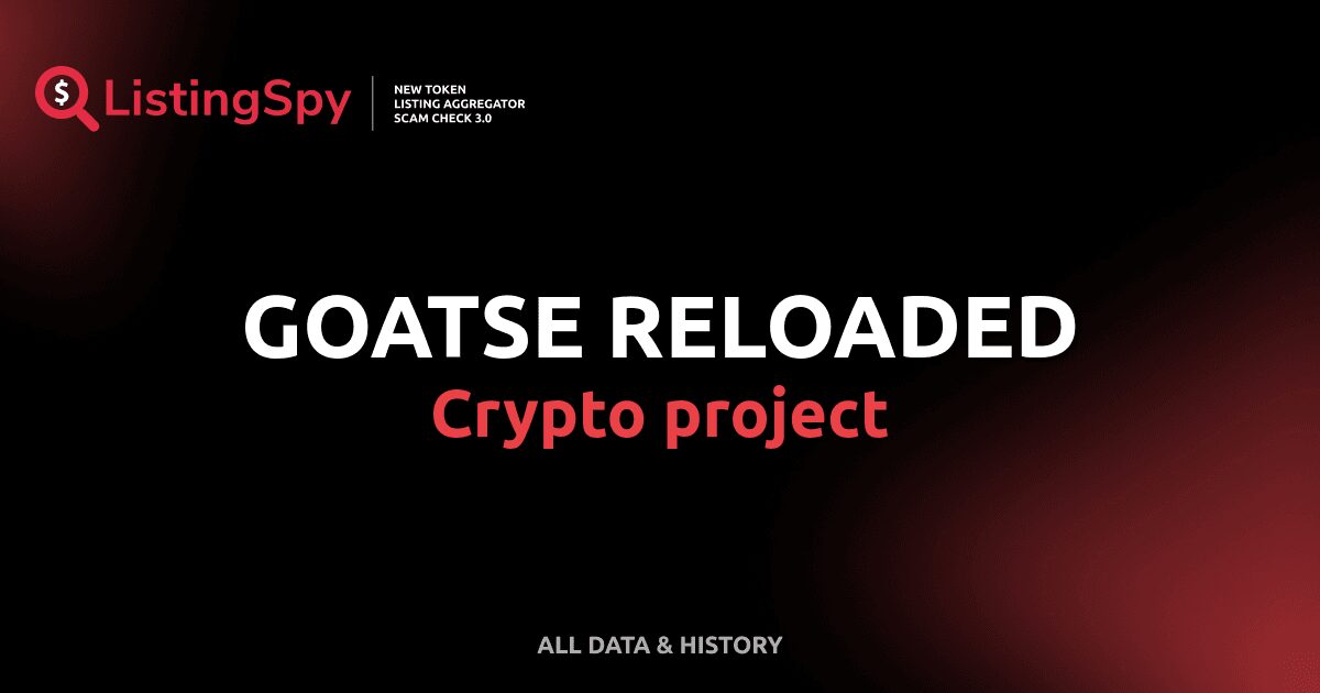 GOATSE RELOADED crypto project: GOATSE token listings, events, analysis ...
