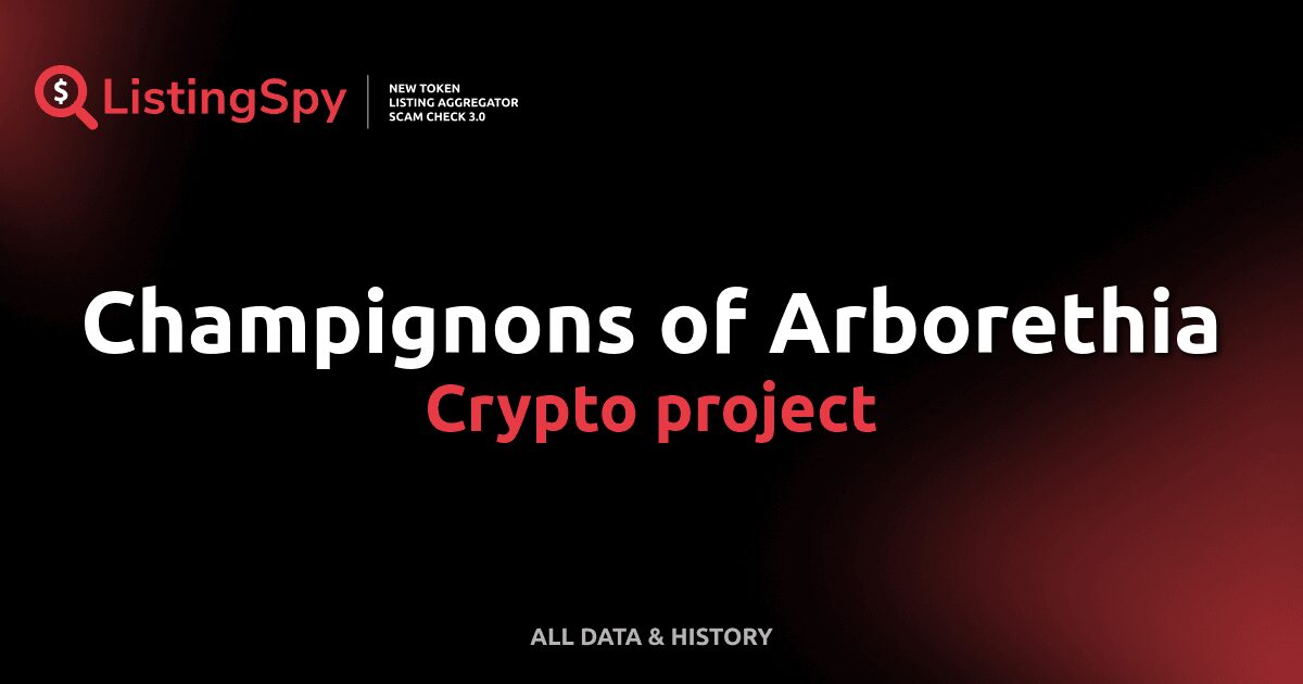 Champignons of Arborethia crypto project: CHAMPZ token listings, events ...