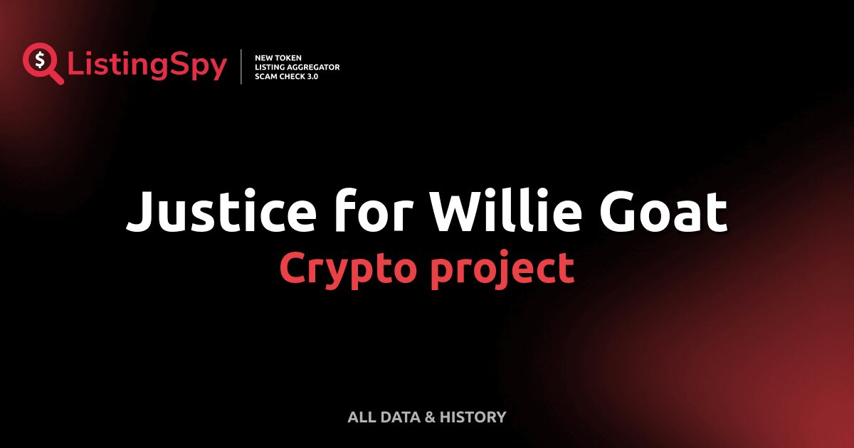 Justice for Willie Goat crypto project: WILLIE token listings, events ...