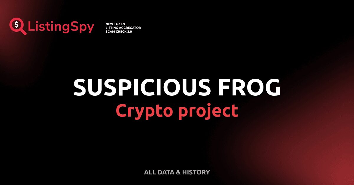 SUSPICIOUS FROG crypto project: SOG token listings, events, analysis ...