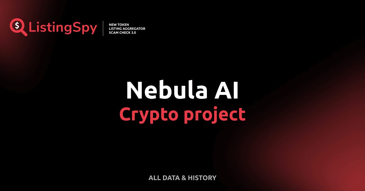Nebula AI crypto project: NEBULA token listings, events, analysis | ListingSpy
