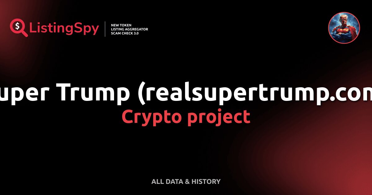 Super Trump (realsupertrump.com) crypto project: TRUMP token listings ...