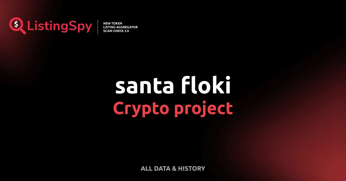 santa floki crypto project: SANTAFLOKI token listings, events, analysis | ListingSpy