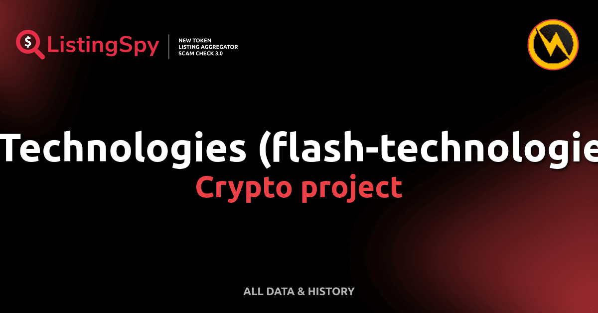 Flash Technologies (flash-technologies.org) crypto project: FLASH token ...