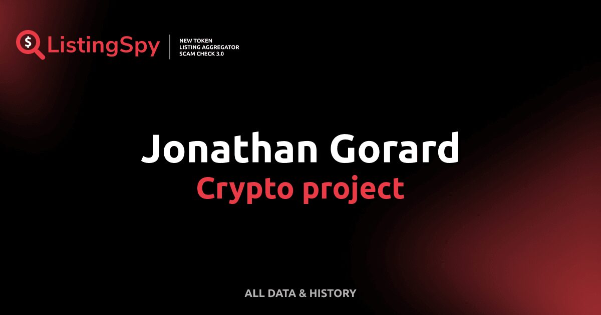 Jonathan Gorard crypto project: Gorard token listings, events, analysis ...