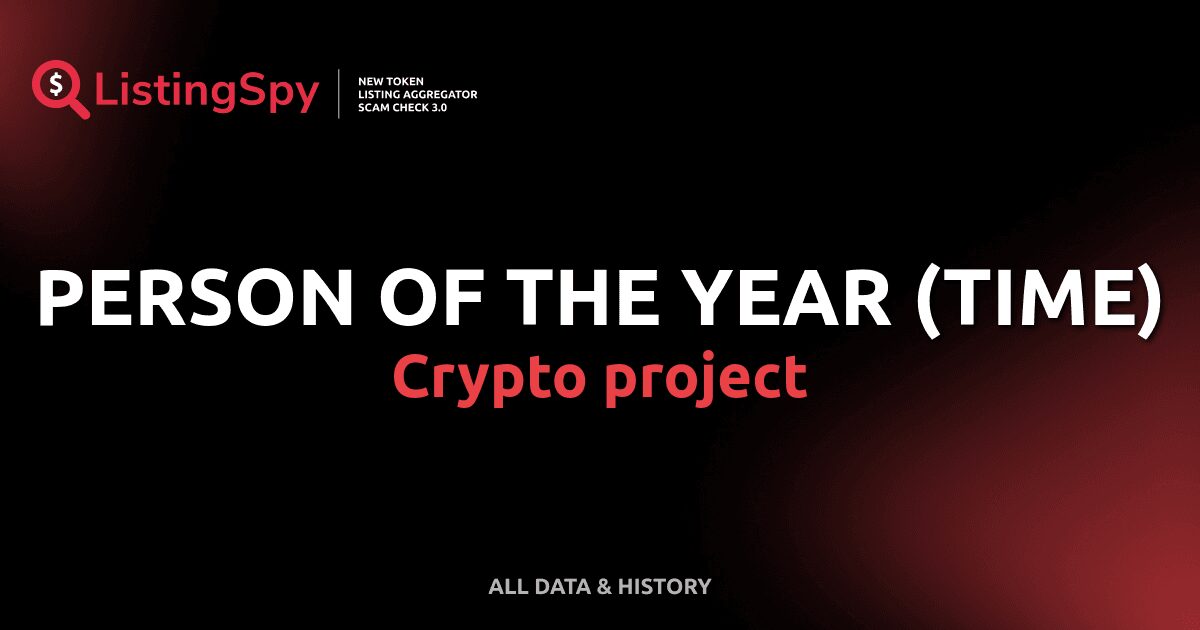 PERSON OF THE YEAR (TIME) crypto project: POTY token listings, events ...
