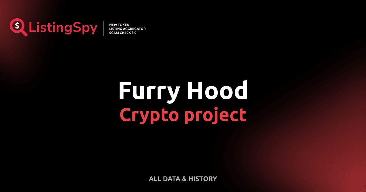 Furry Hood crypto project: HOOD token listings, events, analysis | ListingSpy