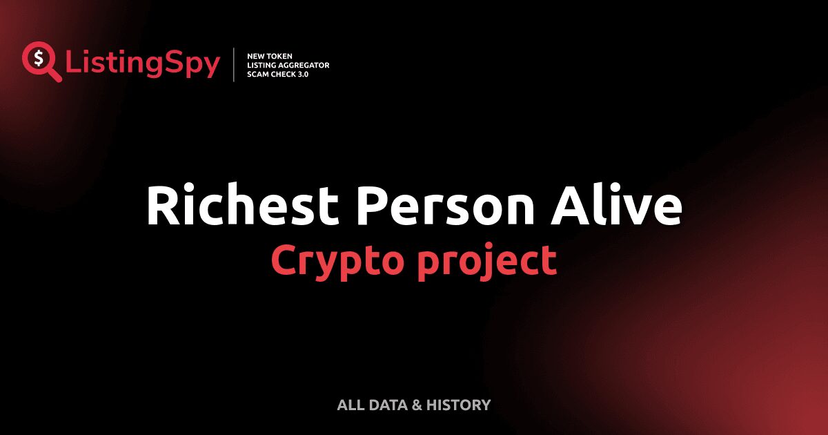 Richest Person Alive crypto project: ELON token listings, events ...