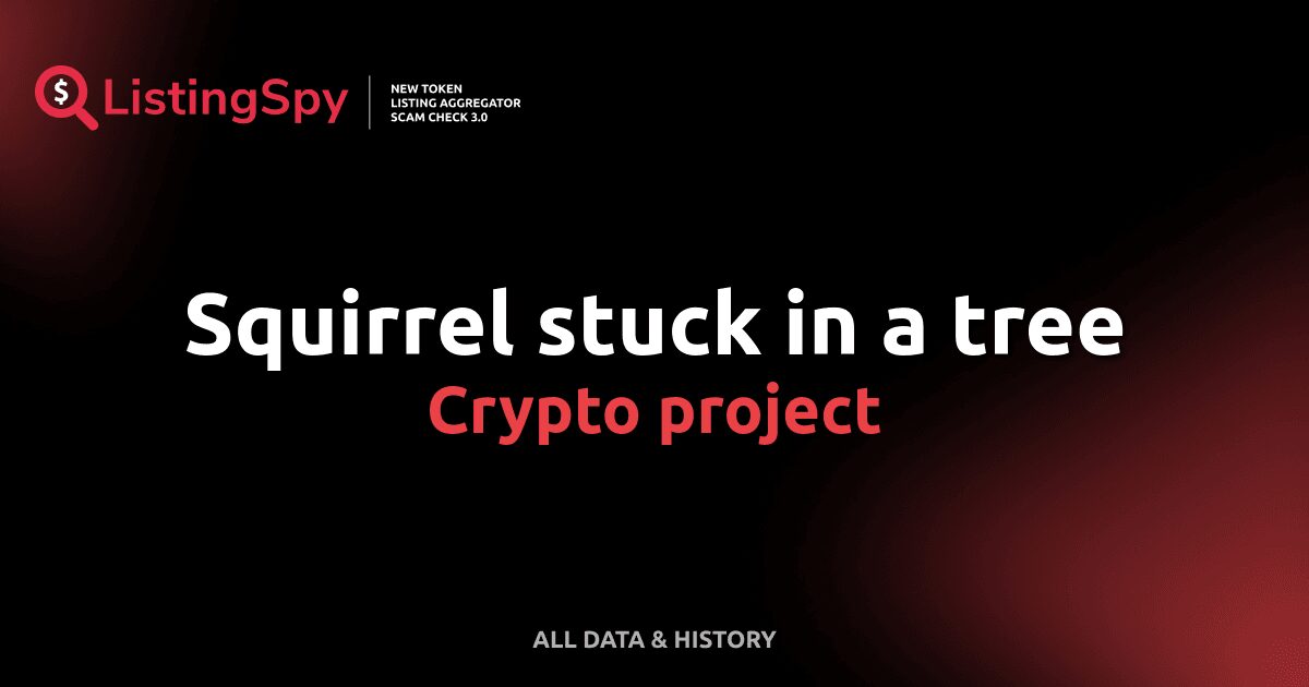Squirrel stuck in a tree crypto project: Squirrel token listings ...