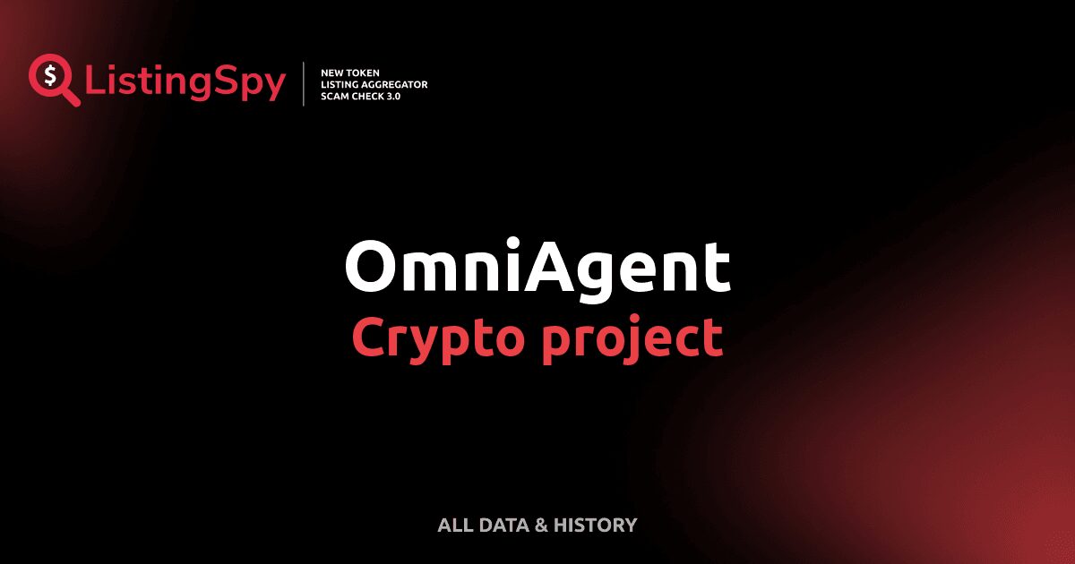 OmniAgent crypto project: OMAGENT token listings, events, analysis | ListingSpy