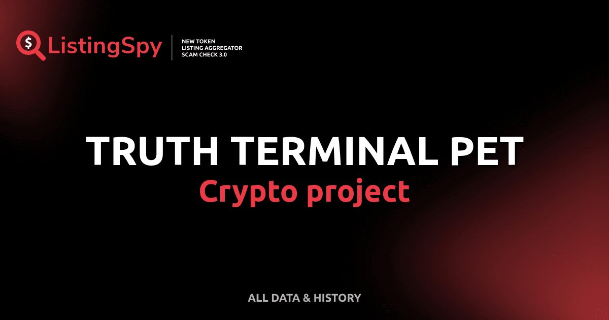 TRUTH TERMINAL PET crypto project: SALT token listings, events, analysis | ListingSpy