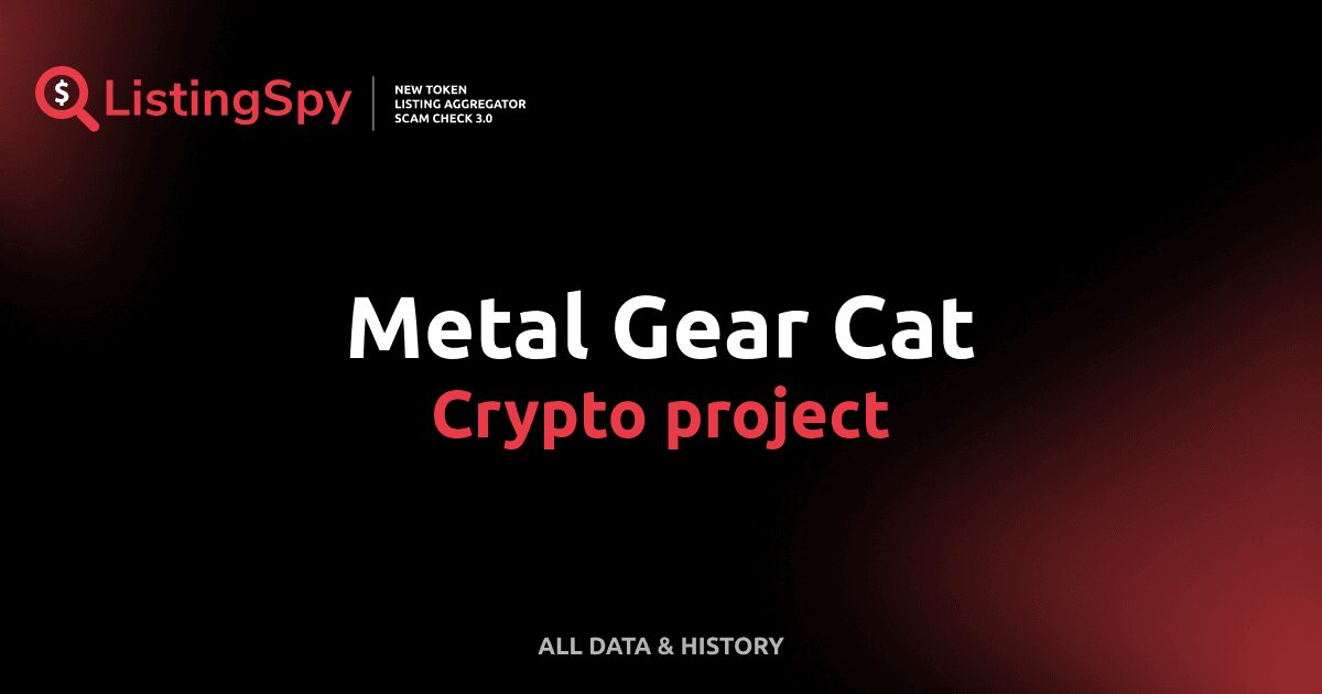 Metal Gear Cat crypto project: MGC token listings, events, analysis ...