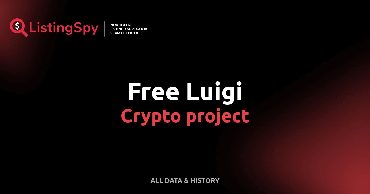 Free Luigi crypto project: LUIGI token listings, events, analysis | ListingSpy
