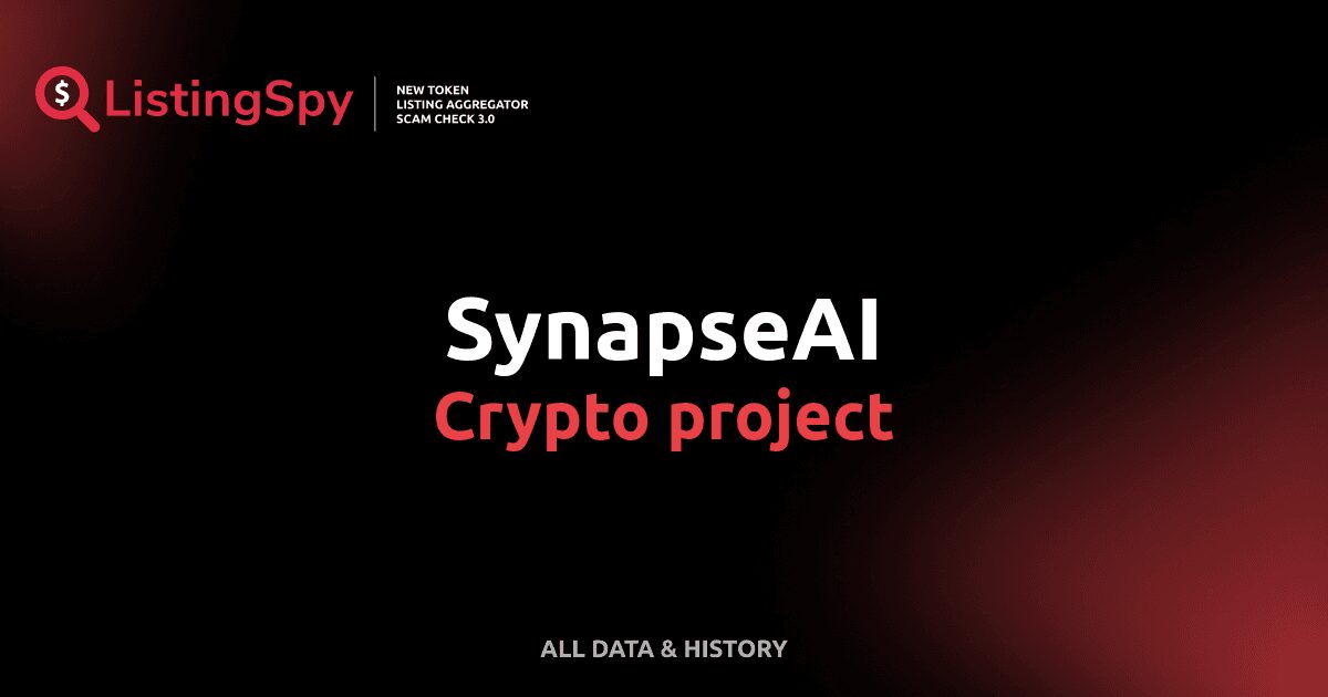 SynapseAI crypto project: SAI token listings, events, analysis | ListingSpy
