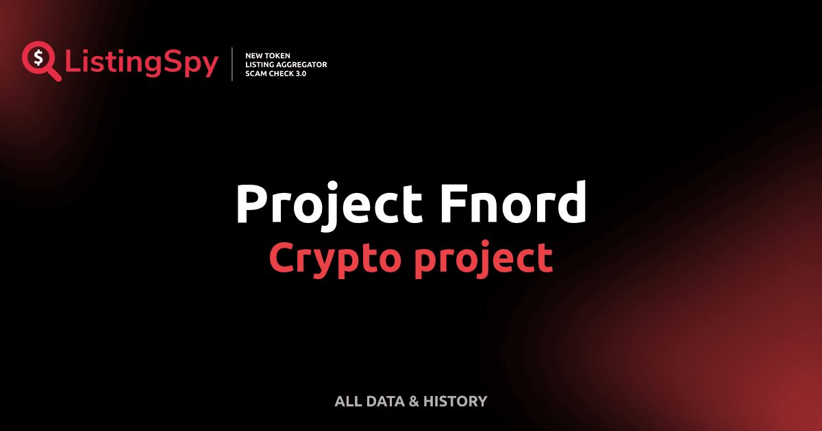 Project Fnord crypto project: FNORD token listings, events, analysis ...