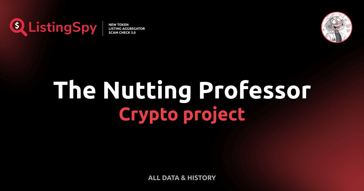 The Nutting Professor crypto project: PRONUT token listings, events ...