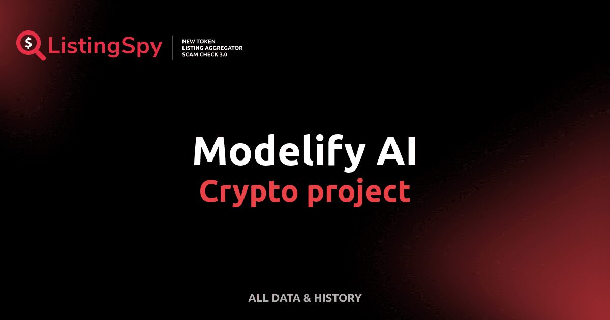 Modelify AI crypto project: MODELIFY token listings, events, analysis ...