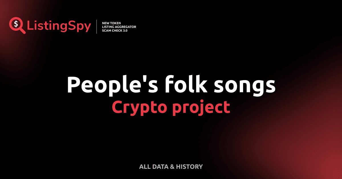 People's folk songs crypto project: PEEFS token listings, events ...